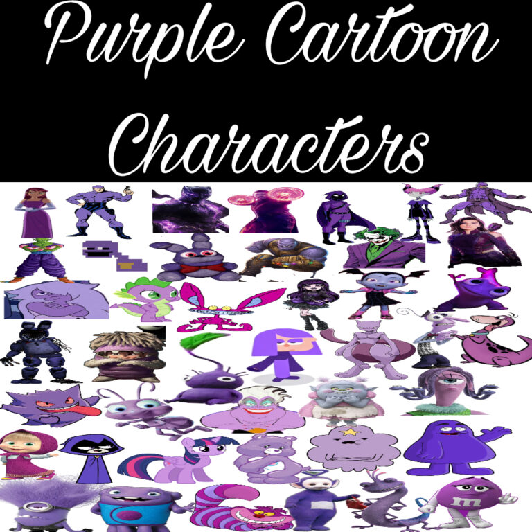 The most famous purple cartoon characters